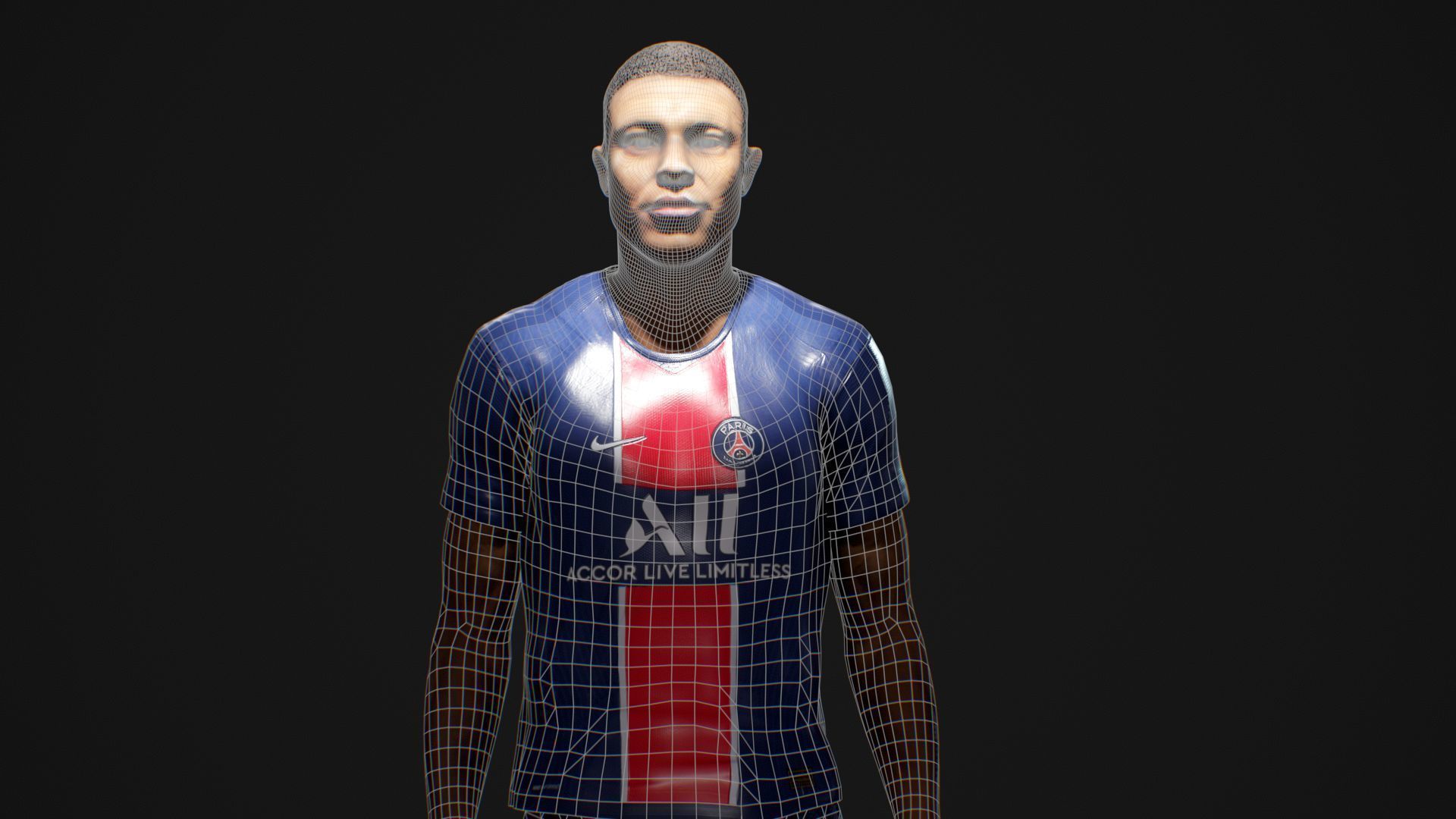 3D model Kylian Mbappe Renderable VR / AR / low-poly | CGTrader