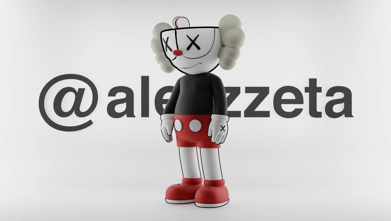 Kaws CupHead for Print 3D model 3D printable | CGTrader