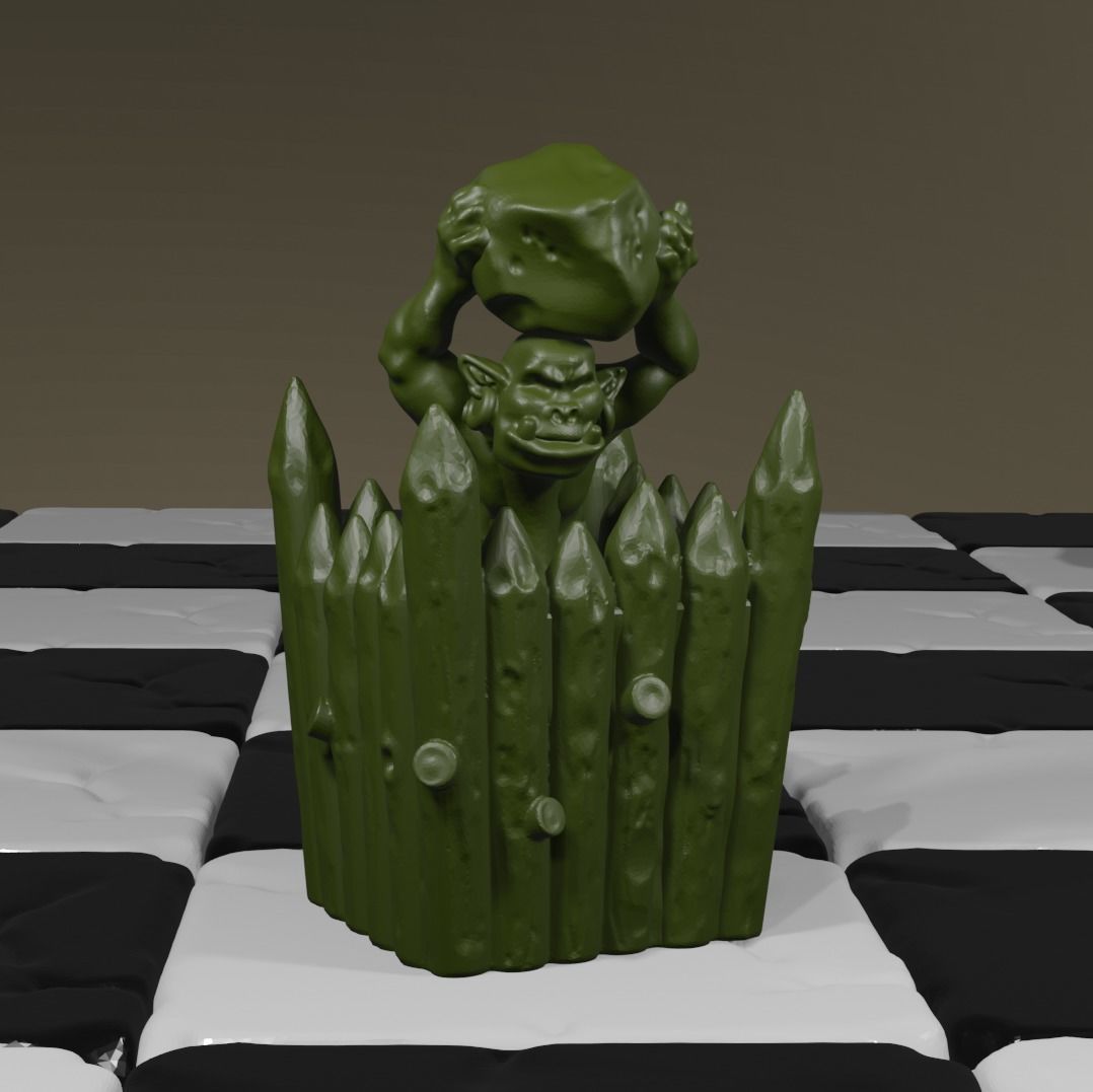 fantasy army chess set Human vs orc 3D model 3D printable | CGTrader