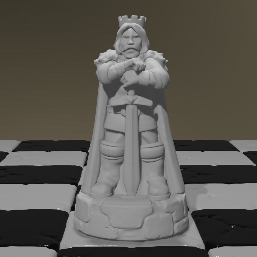 fantasy army chess set Human vs orc 3D model 3D printable | CGTrader