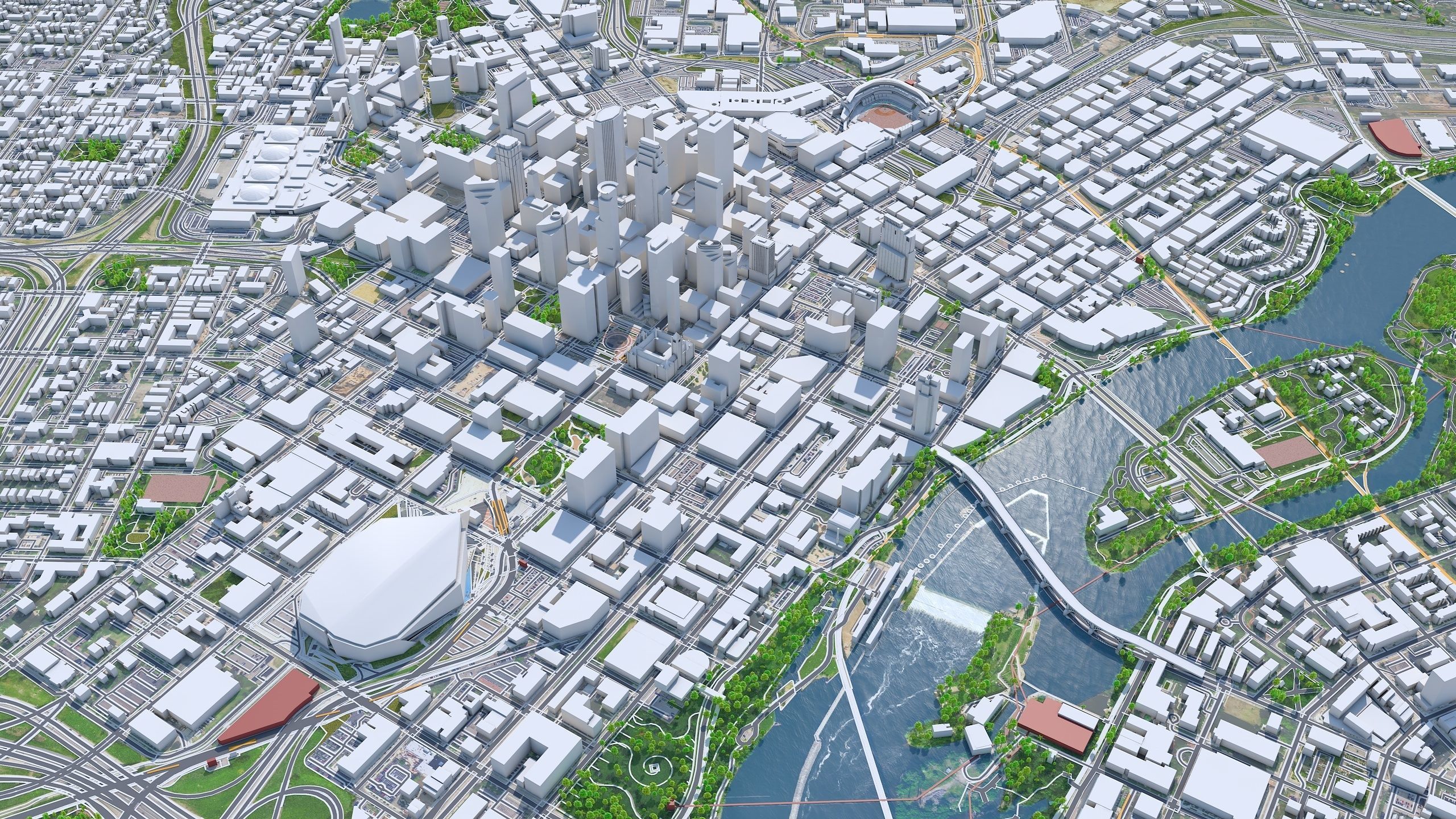 3D model Minneapolis Downtown Minnesota USA VR / AR / low-poly | CGTrader