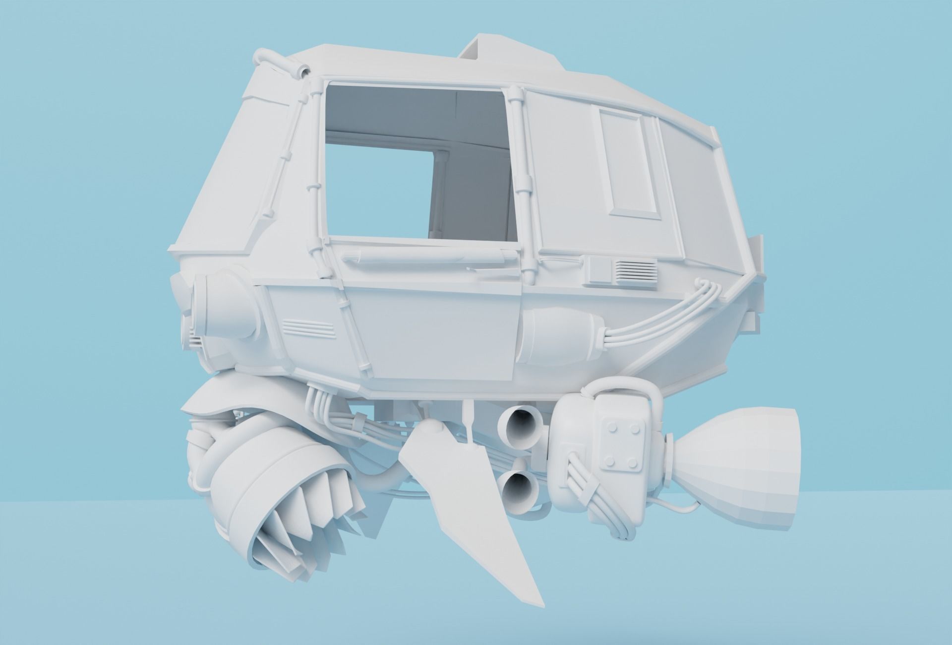 AUTO RICKSHAW Bajaj Tuk-tuk Cyberpunk Taxi 3D model animated rigged ...