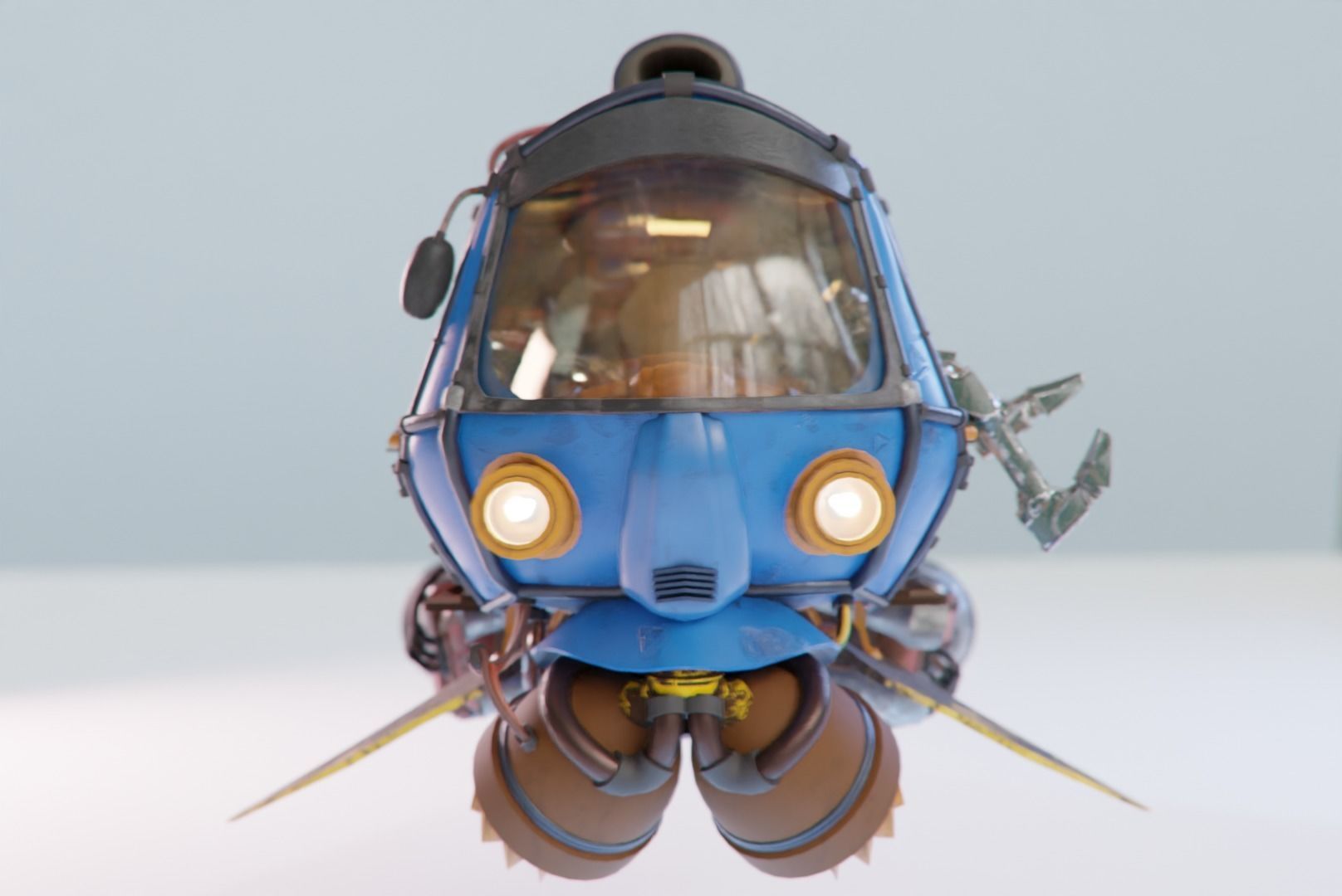 AUTO RICKSHAW Bajaj Tuk-tuk Cyberpunk Taxi 3D model animated rigged ...