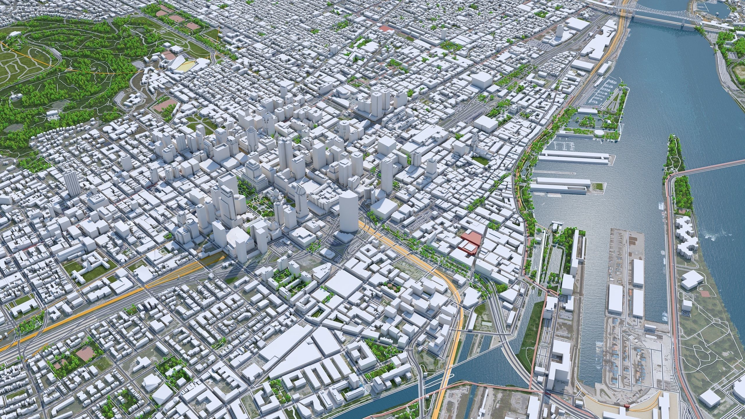 3D model Montreal Downtown Quebec Canada VR / AR / low-poly | CGTrader