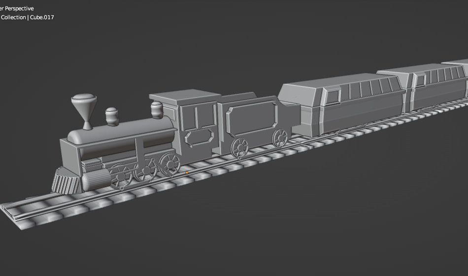 train game ready lego on tracks 3D model | CGTrader