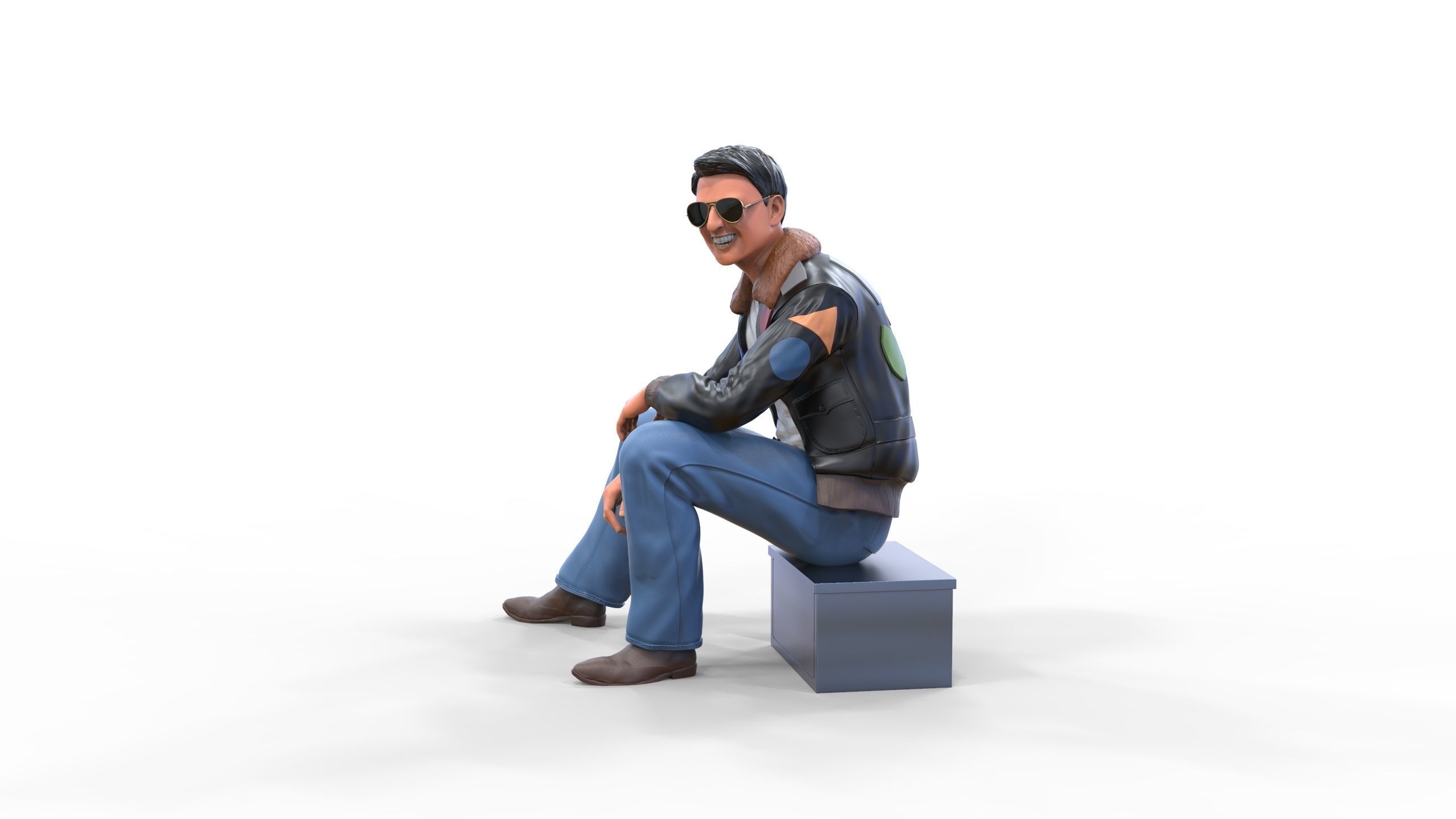Tom Cruise Top Gun 3D model 3D printable | CGTrader