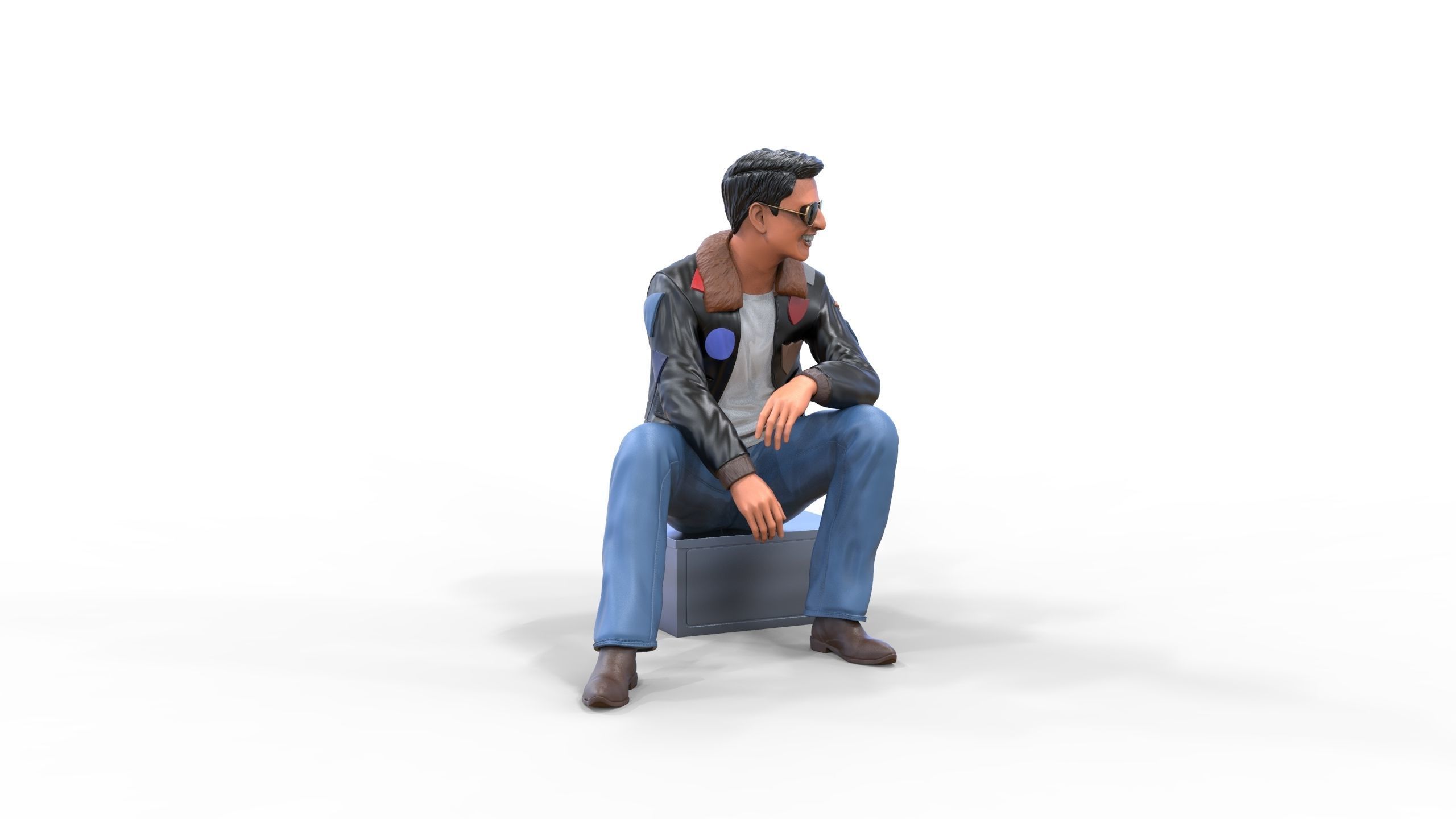 Tom Cruise Top Gun 3D model 3D printable | CGTrader