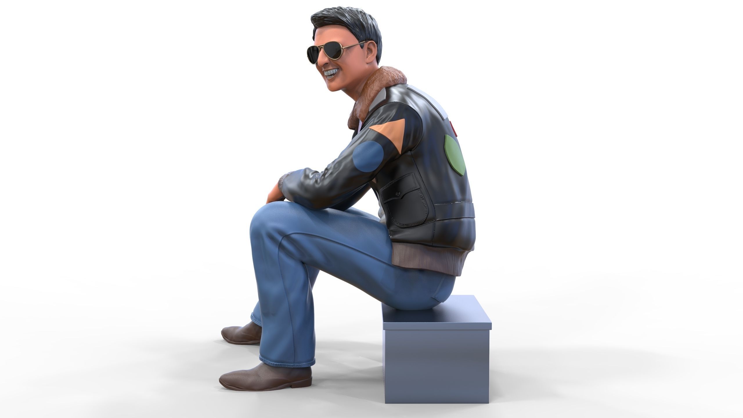 Tom Cruise Top Gun 3D model 3D printable | CGTrader