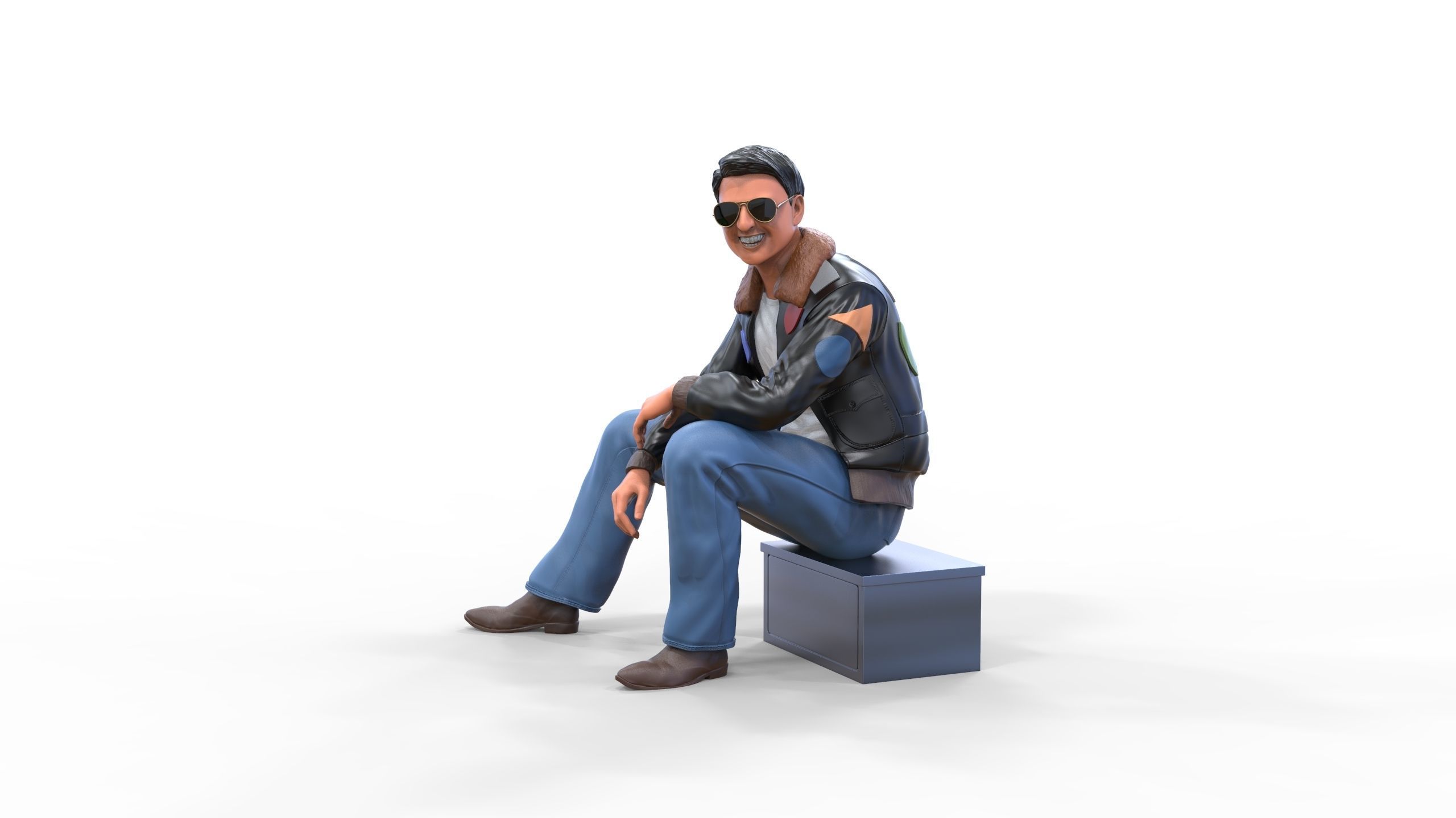 Tom Cruise Top Gun 3D model 3D printable | CGTrader