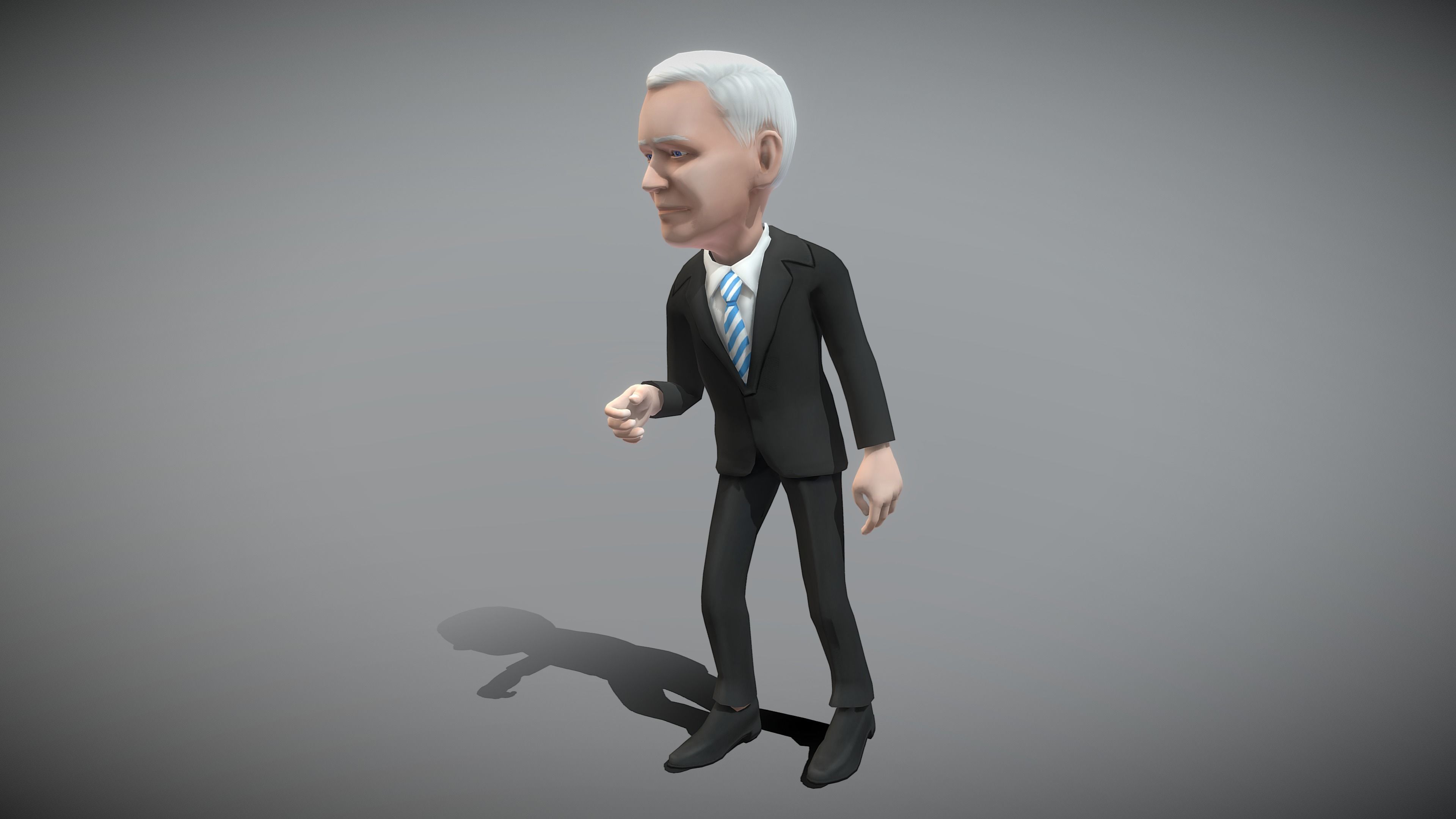 3D model Older White Man VR / AR / low-poly rigged animated | CGTrader