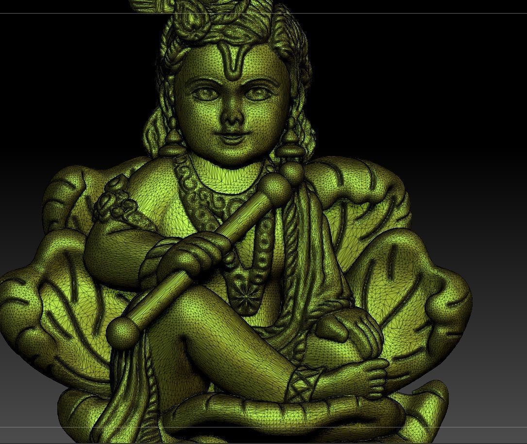 krishna pendent 3D model 3D printable | CGTrader