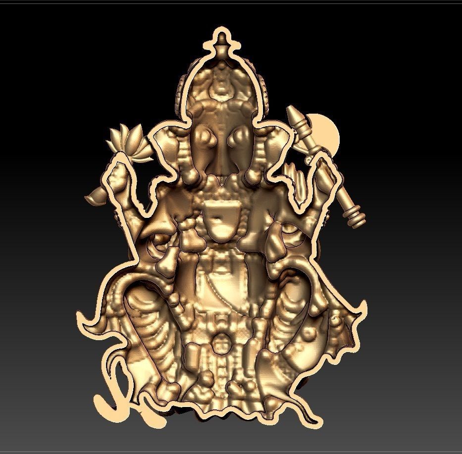 ganesha pendent 3D model 3D printable | CGTrader