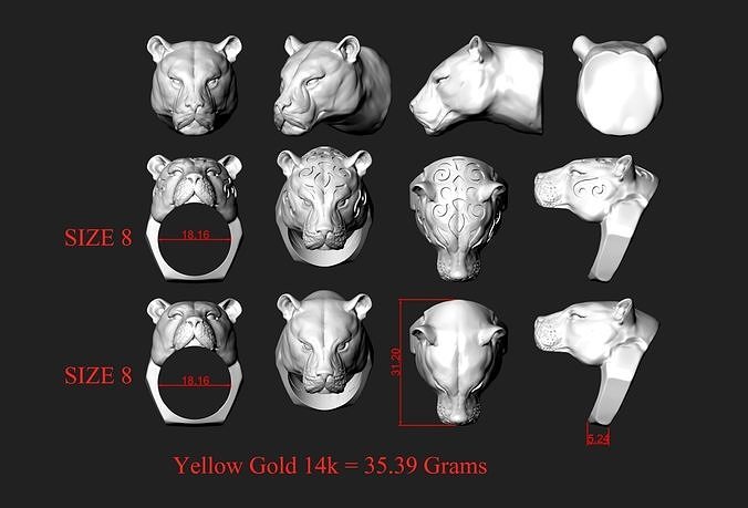panther head 3D model 3D printable | CGTrader