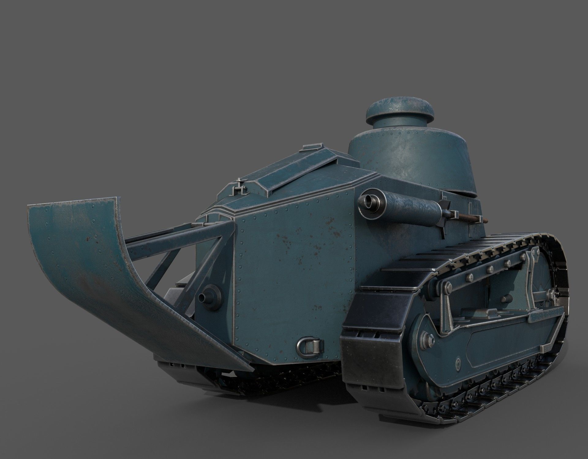 3D model Renault FT 1917 game-ready model VR / AR / low-poly | CGTrader