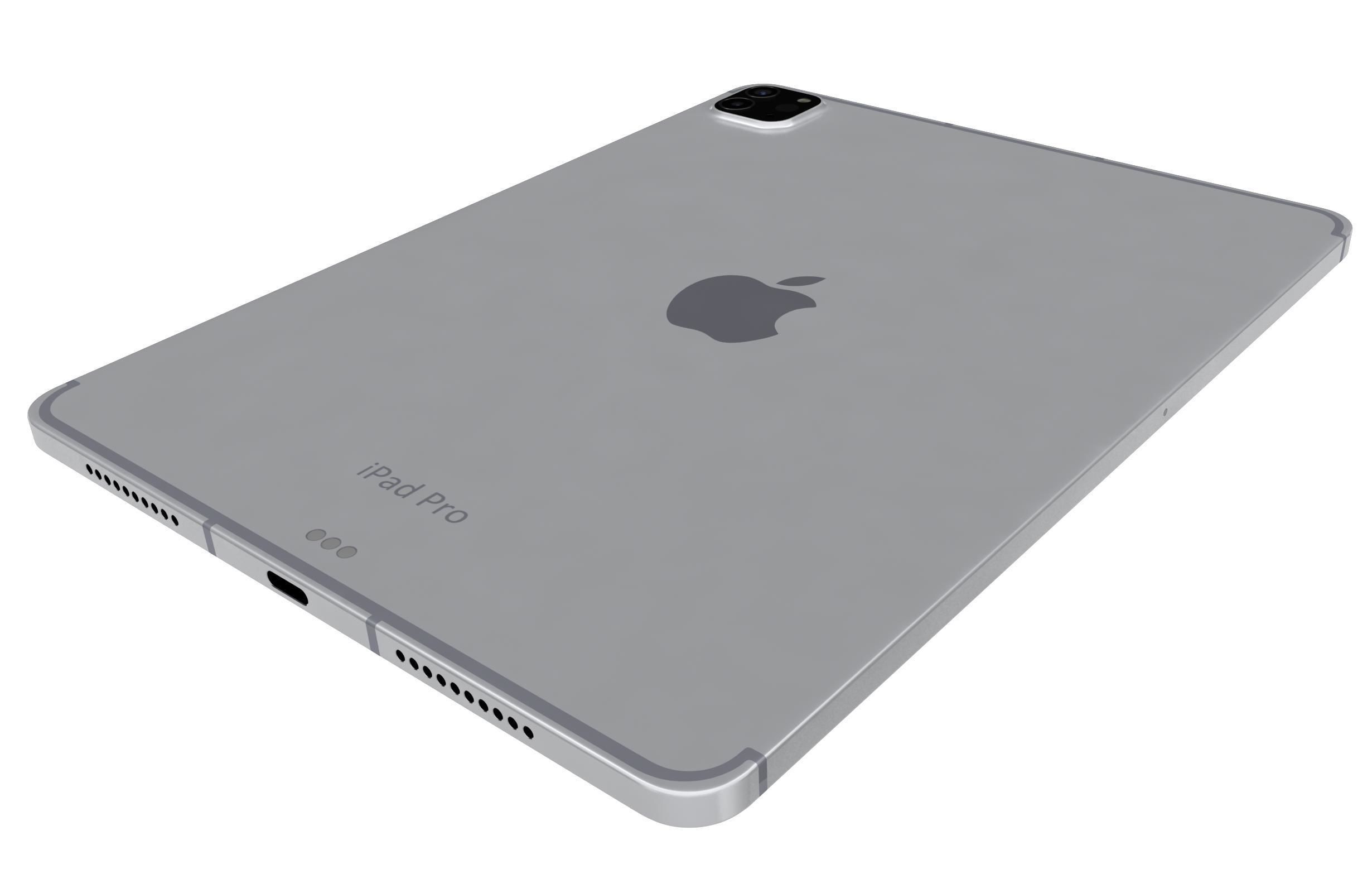 Apple iPad Pro 2022 4th Gen Silver 3D model | CGTrader