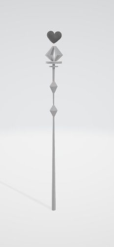 Heart Staff free 3D model | CGTrader