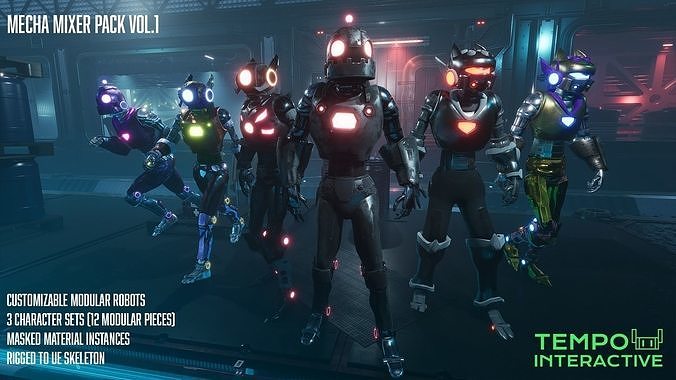 3D model Mecha Mixer Pack Vol 1 VR / AR / low-poly | CGTrader