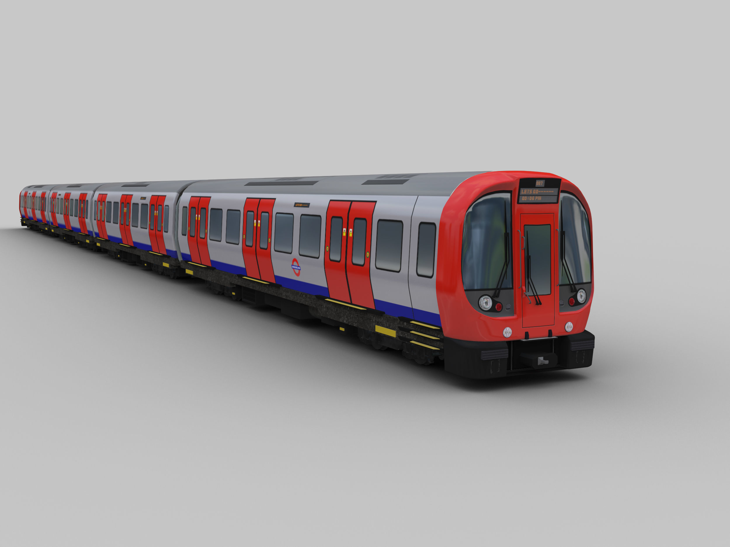3D model Tube Train Lowpoly VR / AR / low-poly | CGTrader