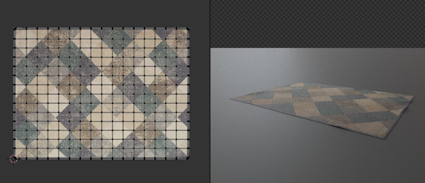 Carpet A argyle pattern rug 3D model | CGTrader