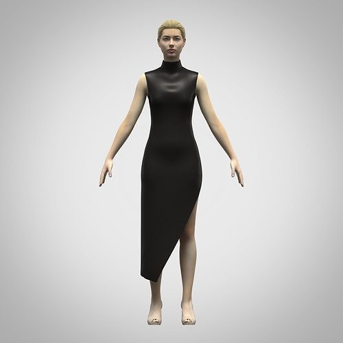 3D model Ladies custom dress VR / AR / low-poly | CGTrader