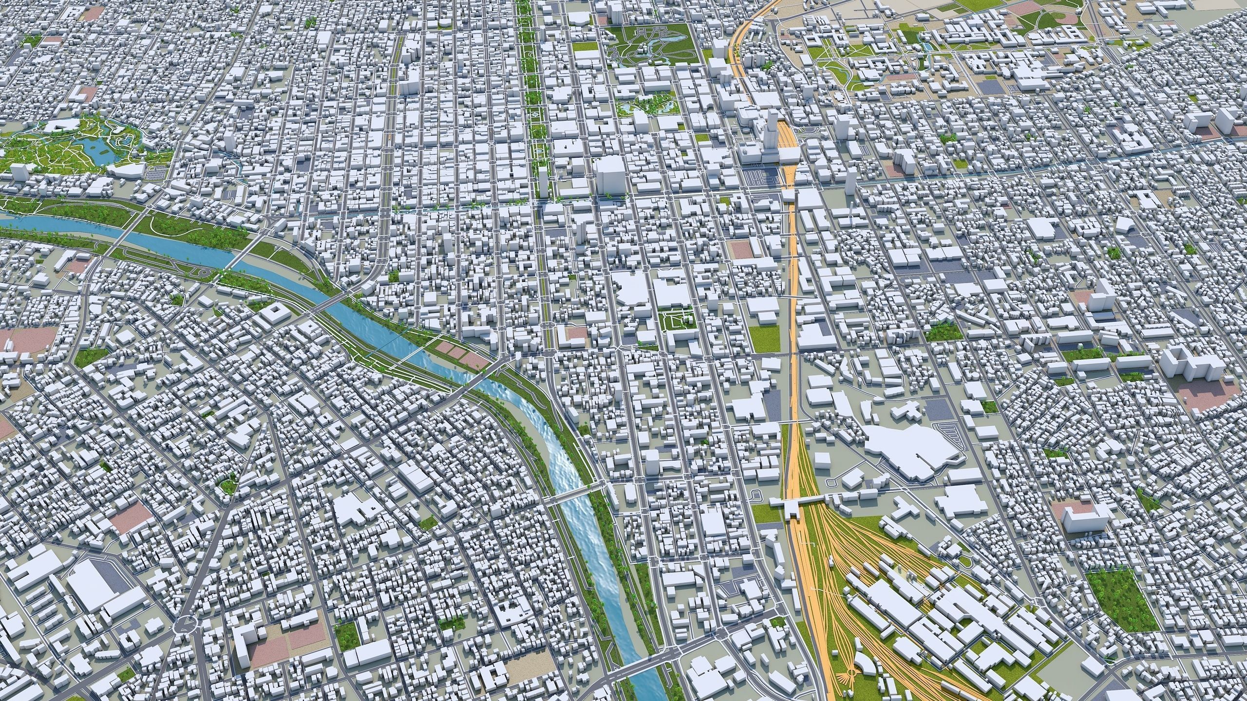 3D model Sapporo Downtown Hokkaido Japan VR / AR / low-poly | CGTrader