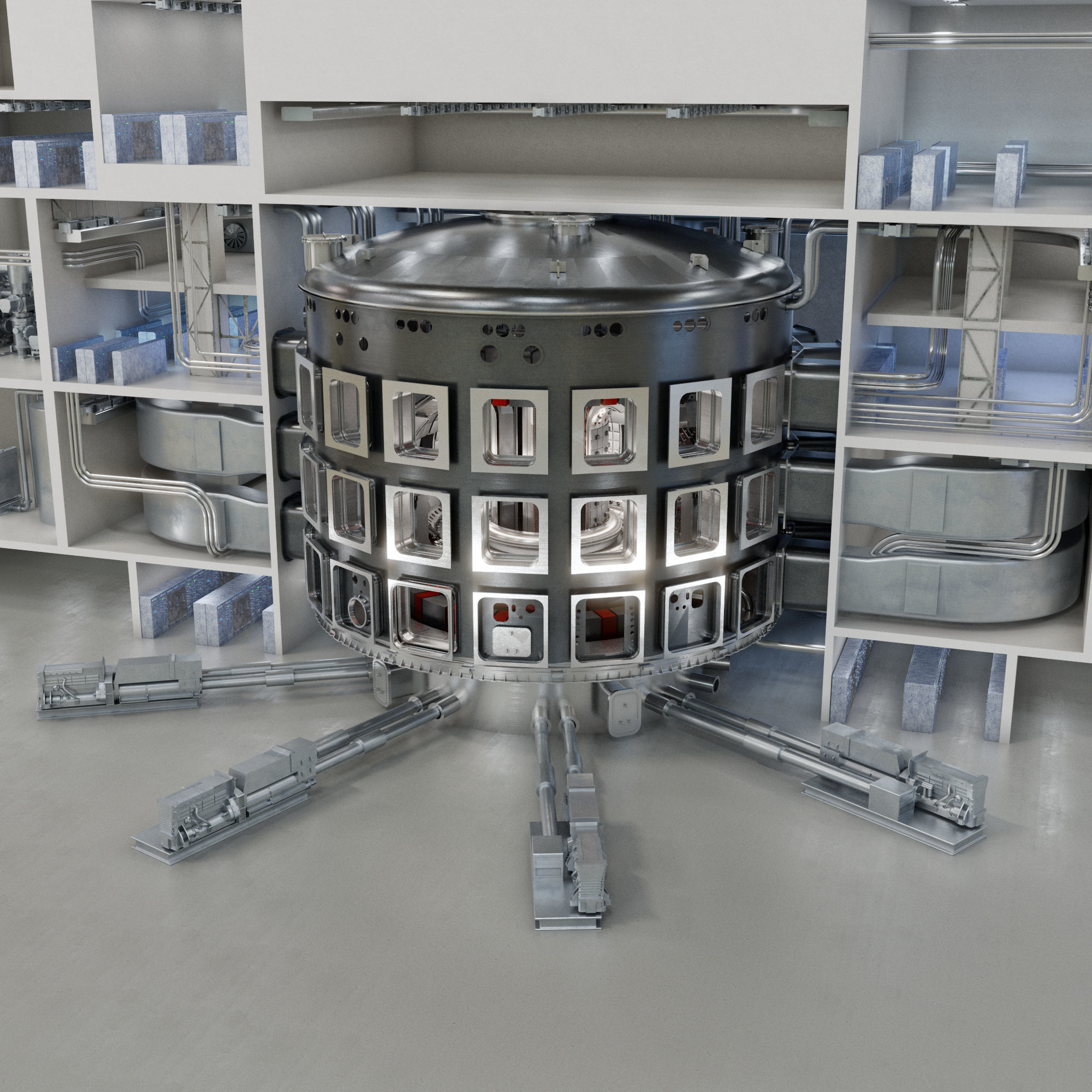 ITER thermonuclear reactor 3D model animated | CGTrader