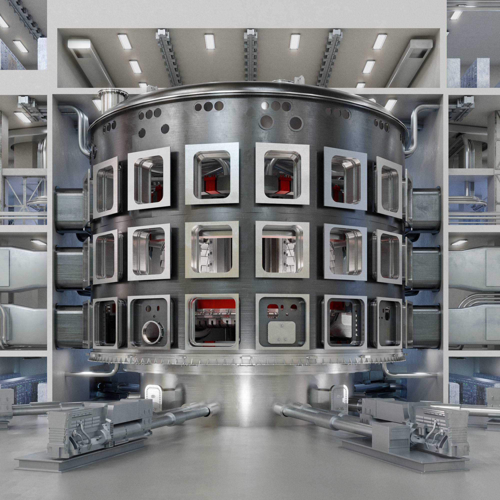 ITER thermonuclear reactor 3D model animated | CGTrader