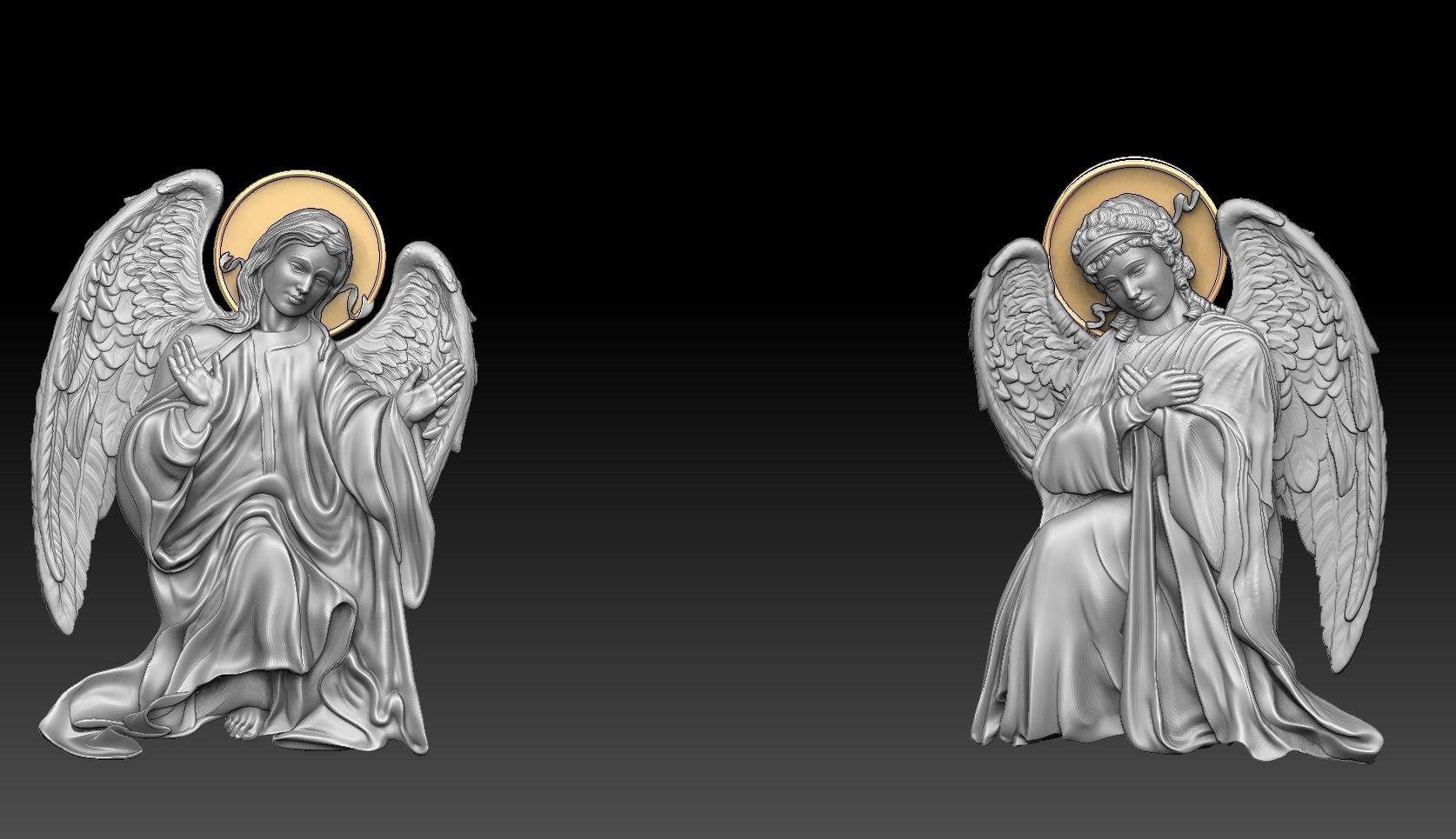 Jesus Christ with Angels 3D model 3D printable | CGTrader