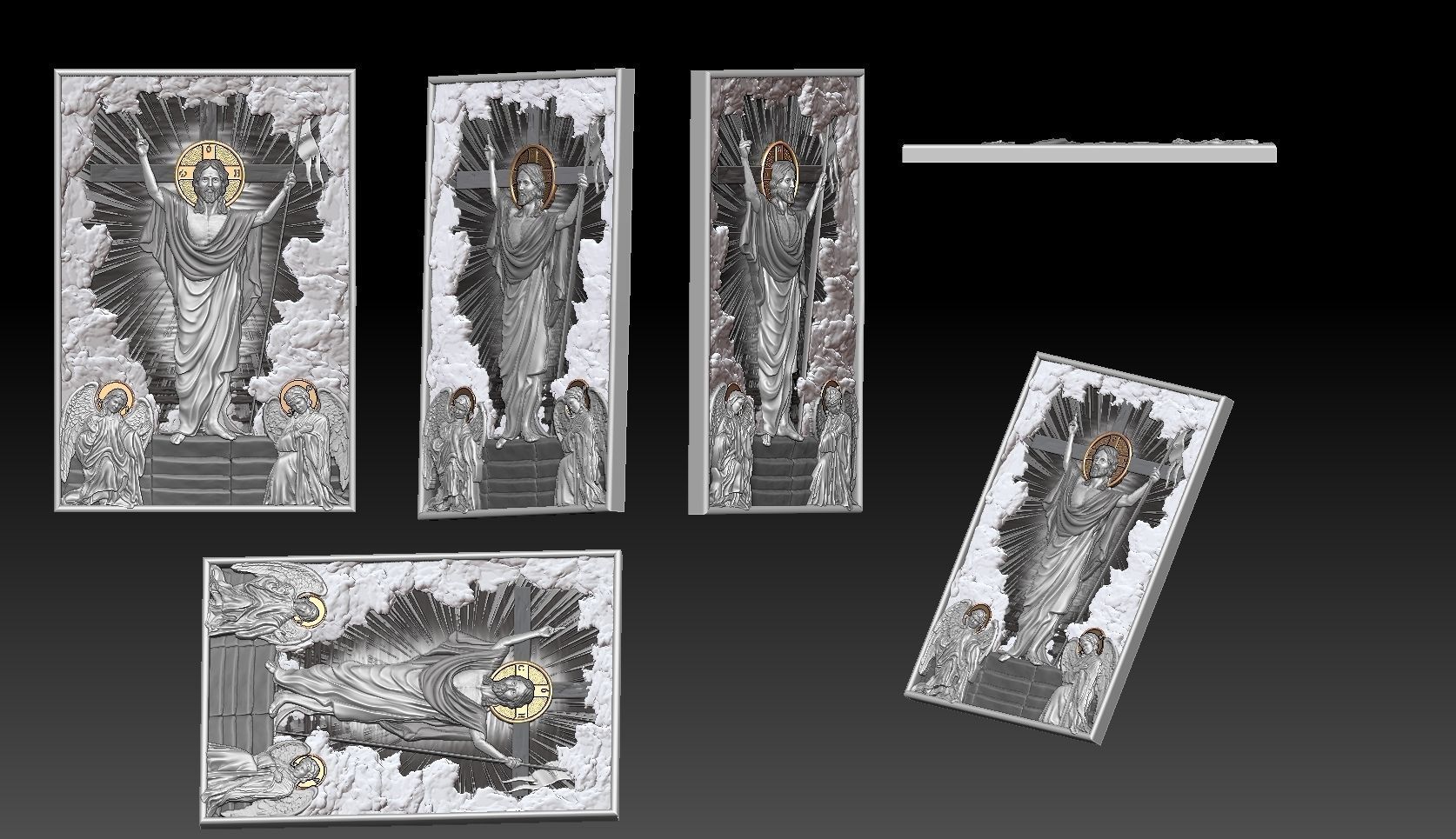 Jesus Christ with Angels 3D model 3D printable | CGTrader