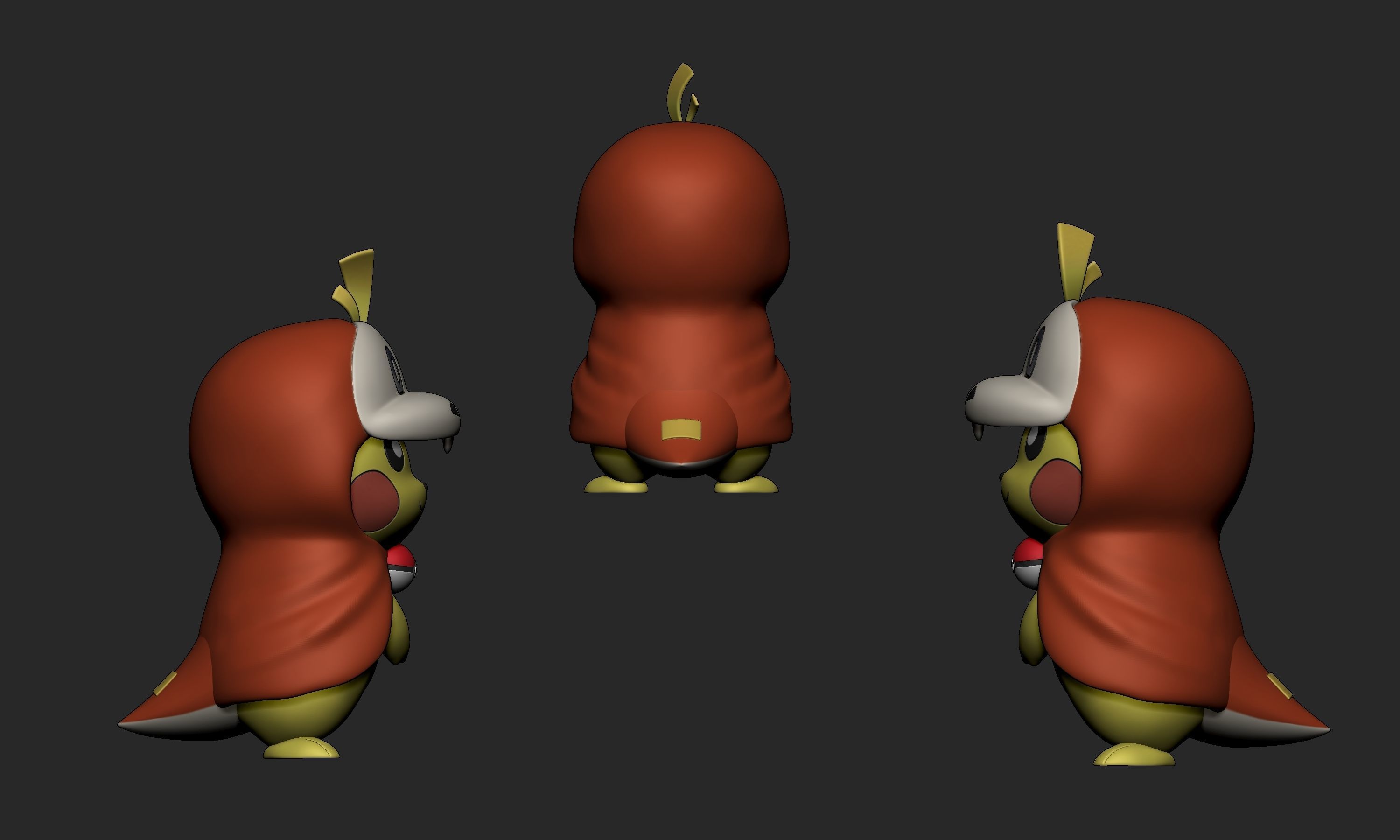 Pokemon - Pikachu Cosplay Fuecoco free 3D model 3D printable | CGTrader