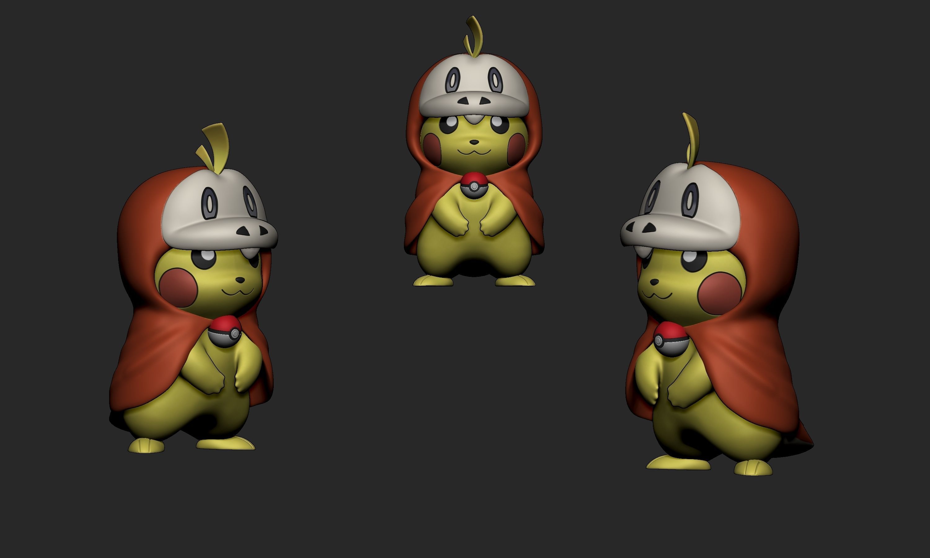 Pokemon - Pikachu Cosplay Fuecoco free 3D model 3D printable | CGTrader
