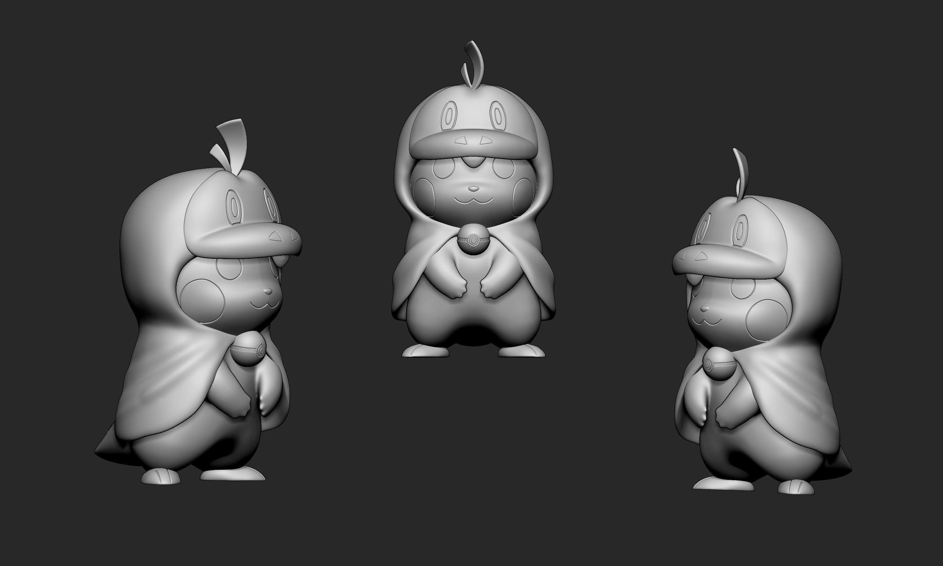 Pokemon - Pikachu Cosplay Fuecoco free 3D model 3D printable | CGTrader