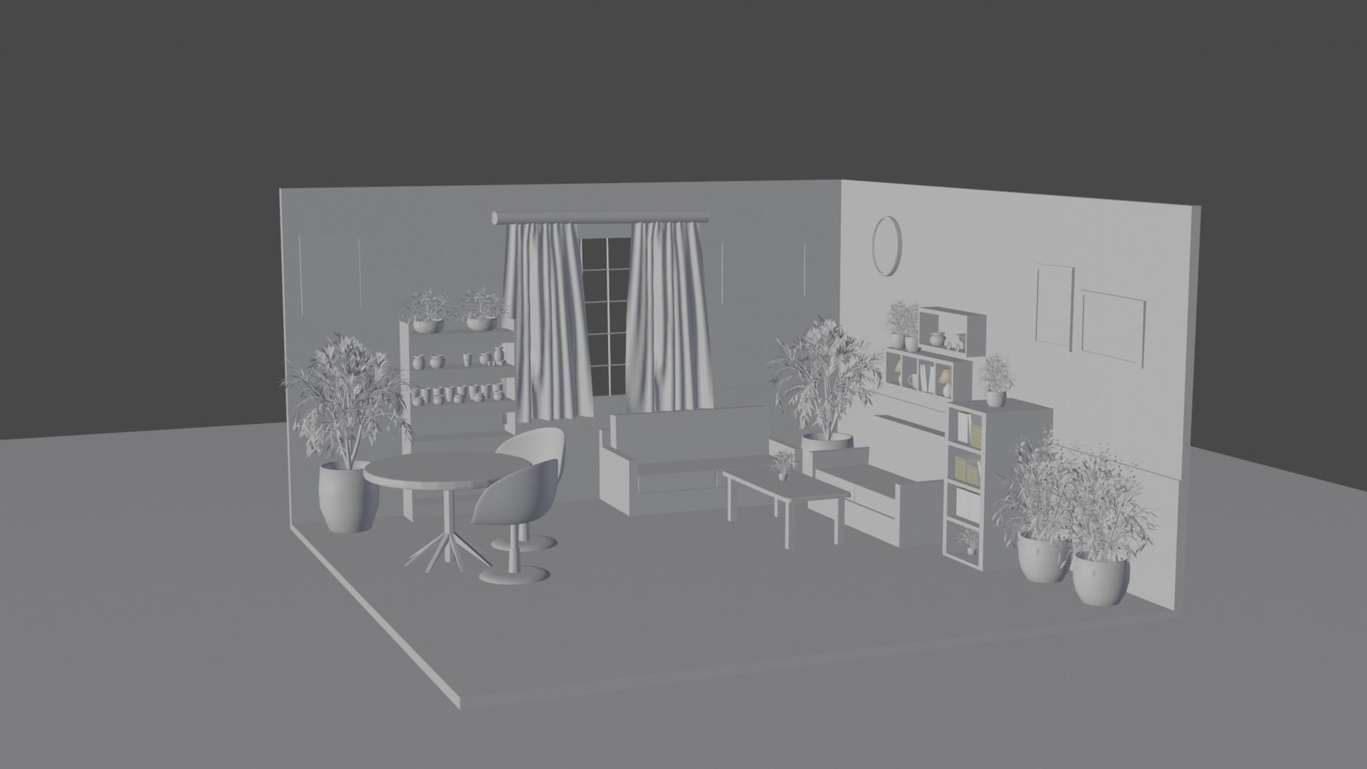 3D Drawing Room 3D model | CGTrader
