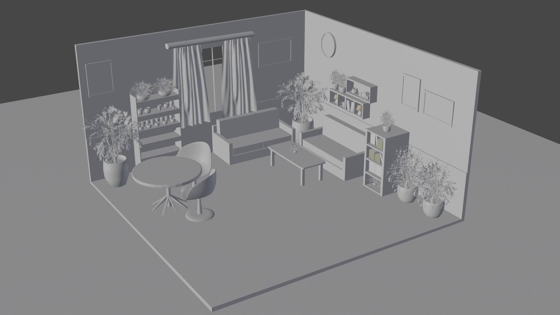 3D Drawing Room 3D model | CGTrader