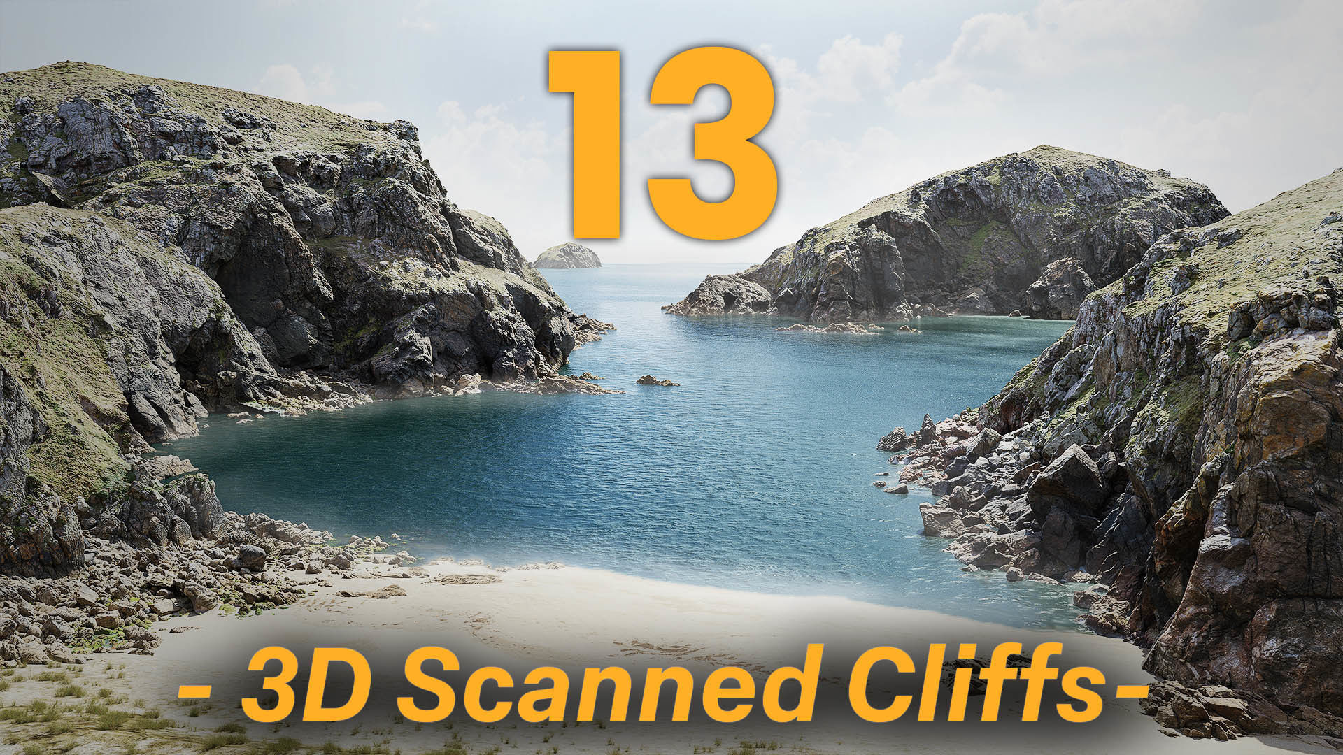 Atlantic Ocean Cliff Coast Line Scan PBR 3D Model Collection | CGTrader