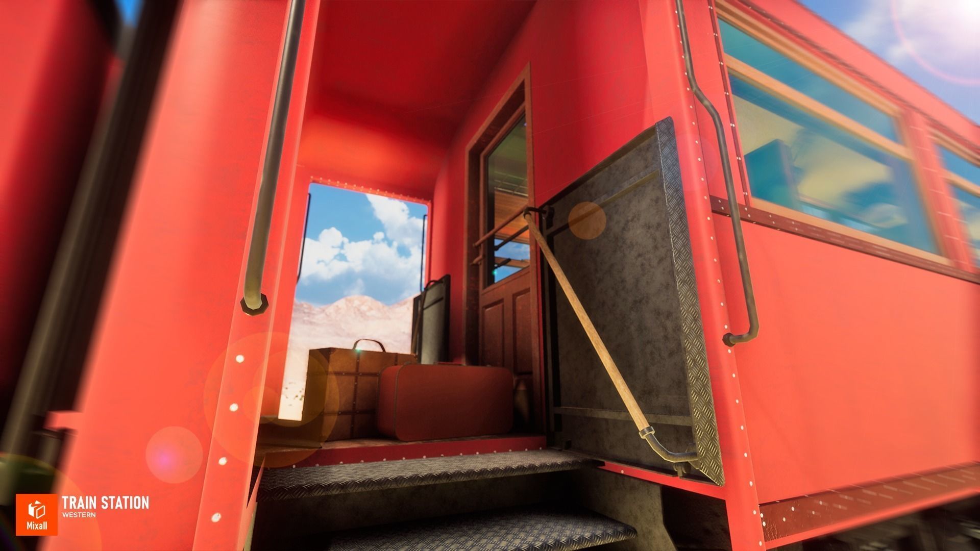 3D model Train station - Western VR / AR / low-poly | CGTrader