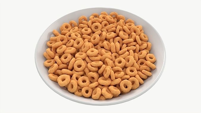 Bowl of Honey Cheerios 3D model | CGTrader