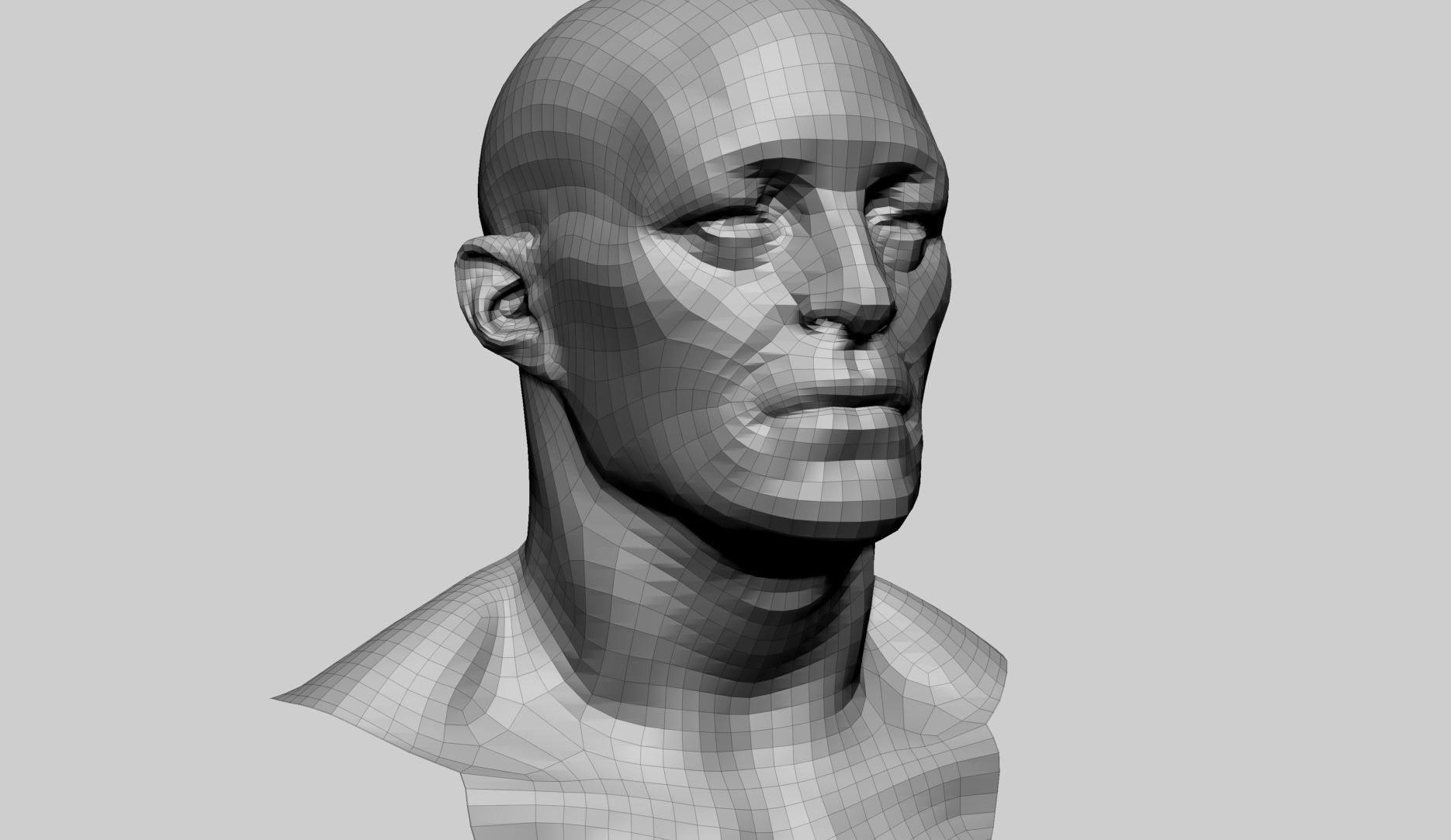 Base Male Head A0 3D model | CGTrader