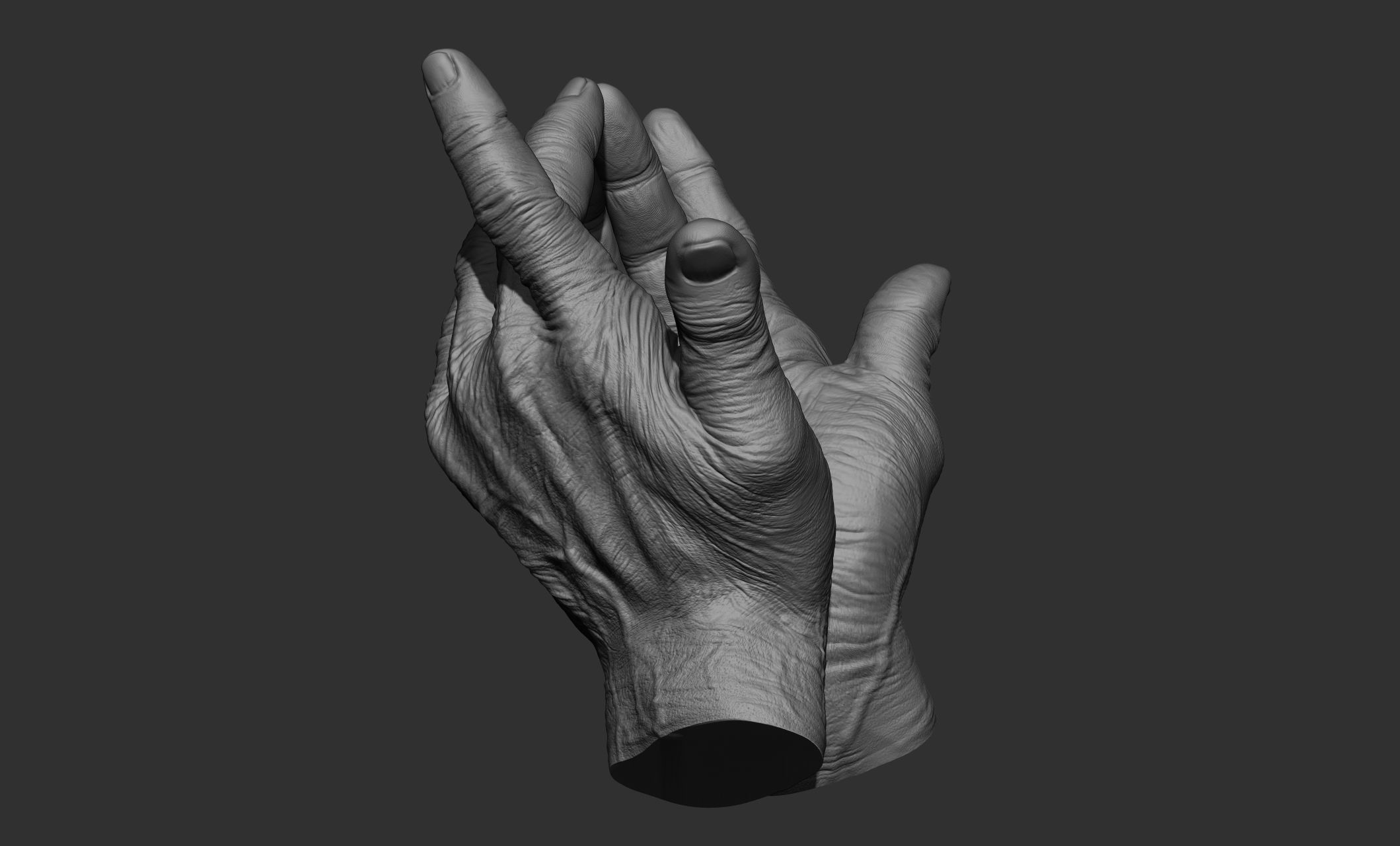 Old man hand poses 3D model | CGTrader