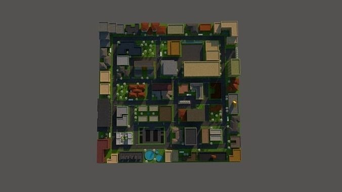 3D model Small City map VR / AR / low-poly | CGTrader
