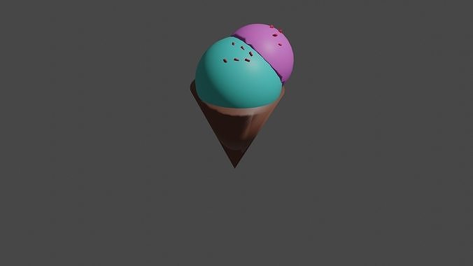 3D model Low poly ice cream cone VR / AR / low-poly | CGTrader