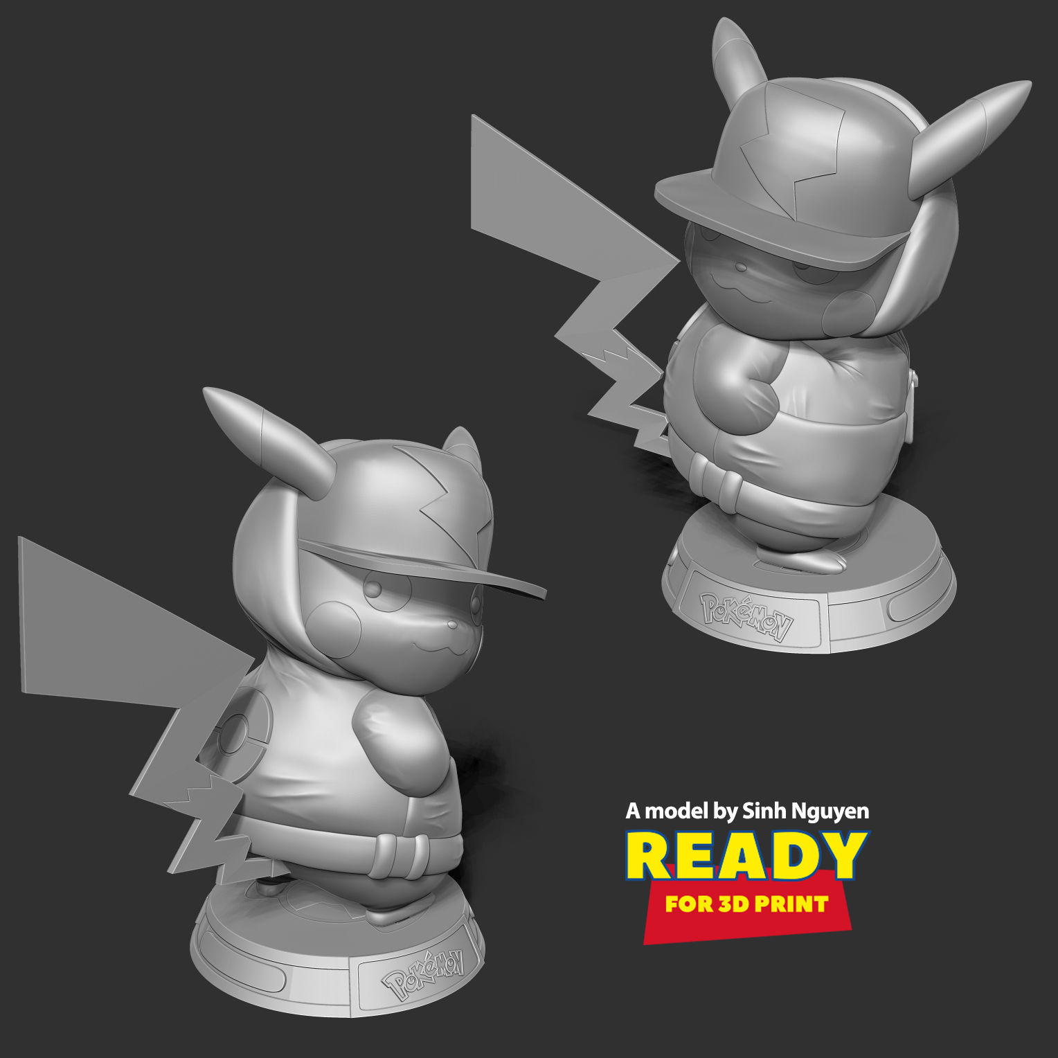 Pikachu Hip-hop 3D model 3D printable | CGTrader