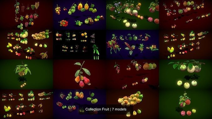 Collection Fruit texture pack VR / AR / low-poly | CGTrader