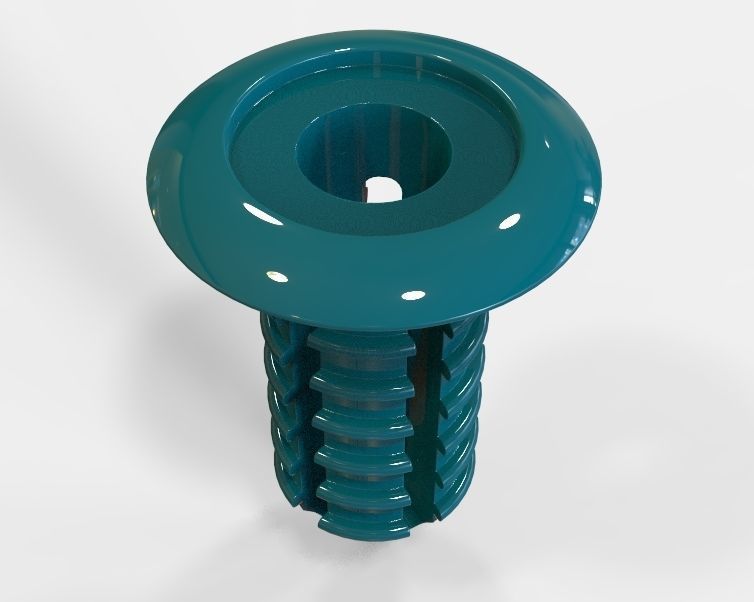 Push Retainer Blind Rivet Flat Head Version 3D model 3D printable ...