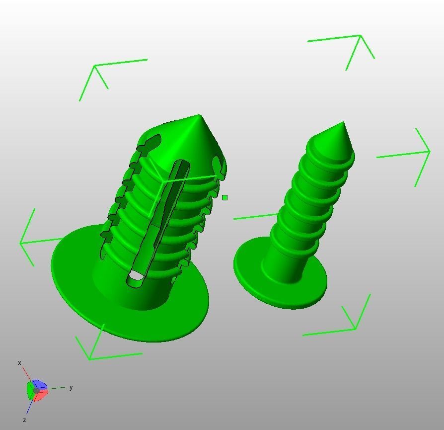Push Retainer Blind Rivet Flat Head Version 3D model 3D printable ...
