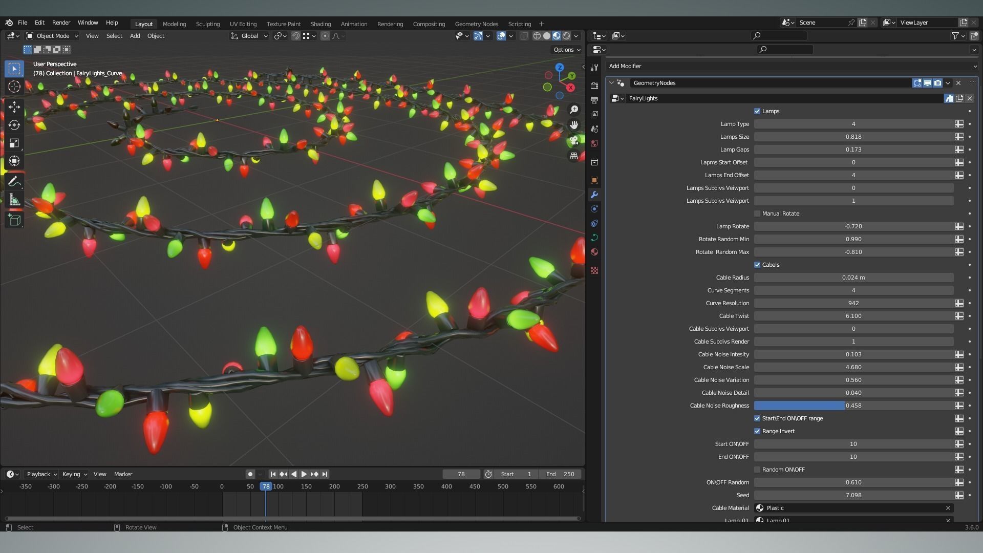 Christmas Tree Fairy Lights Generator for Blender 3D model | CGTrader