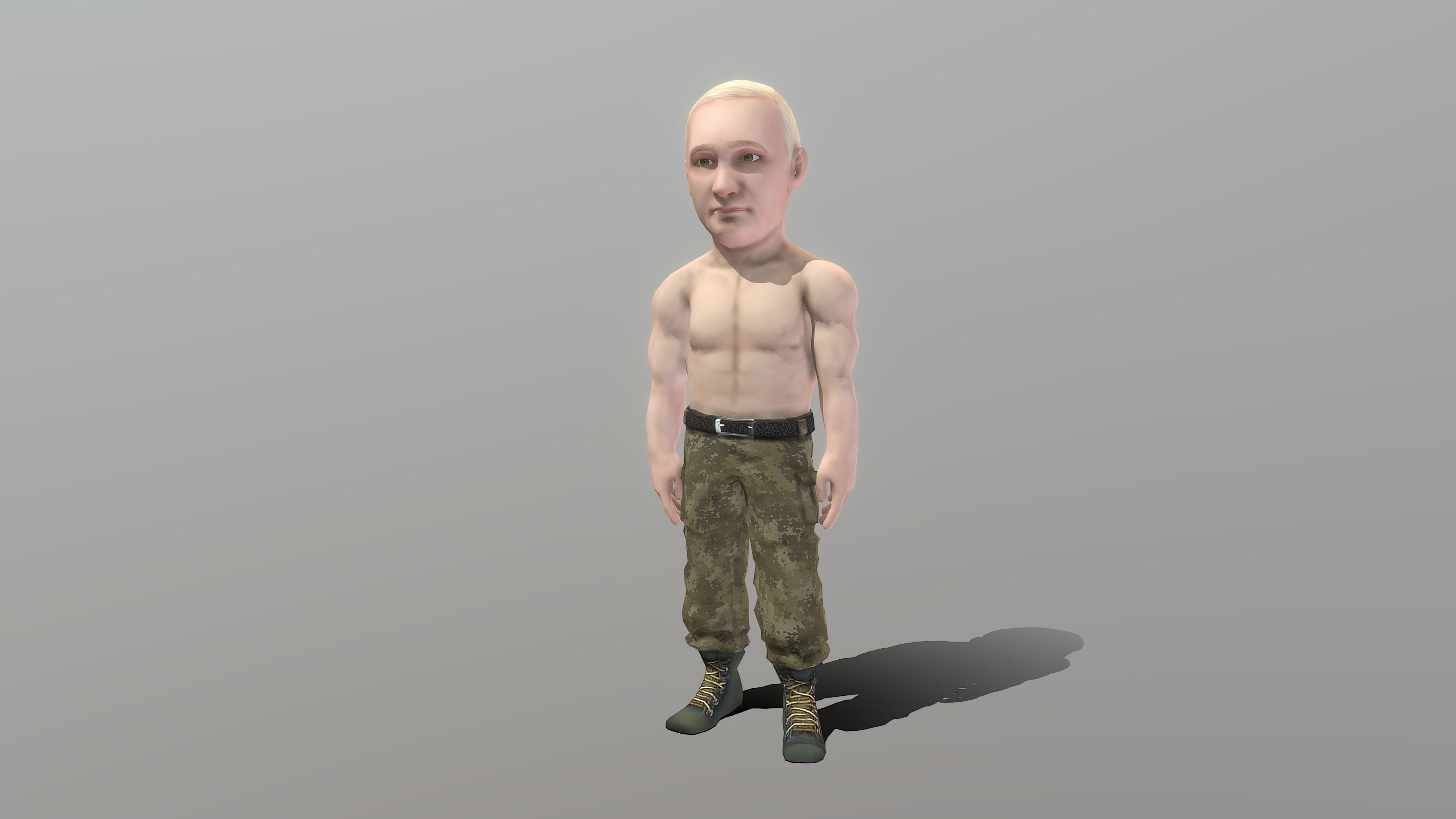 3D model Cartoon Putin VR / AR / low-poly rigged animated | CGTrader