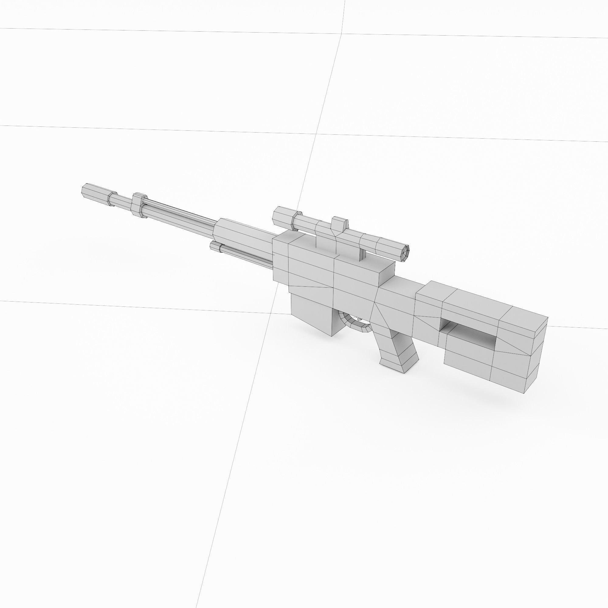 3D model Accuracy International AS50 sniper rifle gun VR / AR / low ...