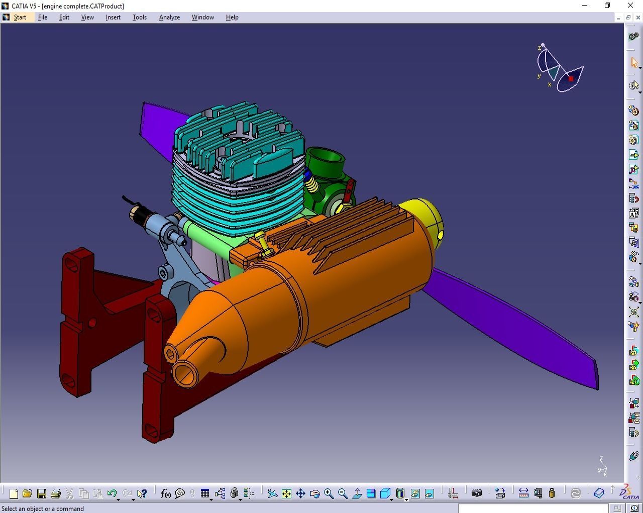 RC Engine 3D model Assembly 3D model | CGTrader