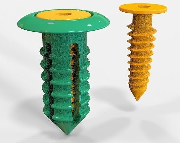 Retainer Blind Rivet Screw Type Version-03 3D model 3D printable | CGTrader